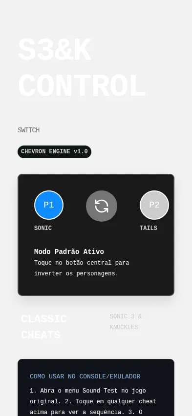 S3&K Co-Op Control Switch