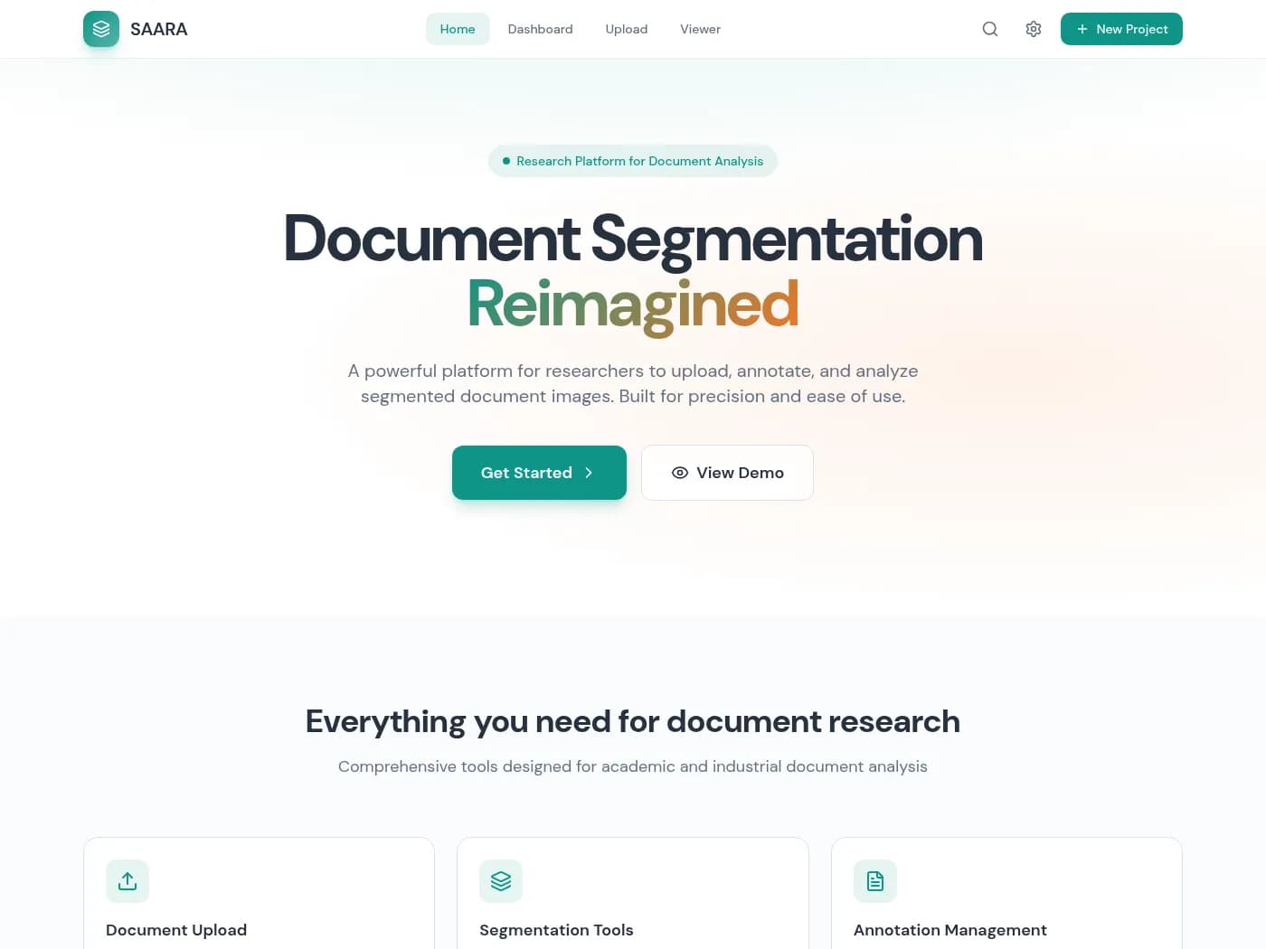 SAARA Research Platform