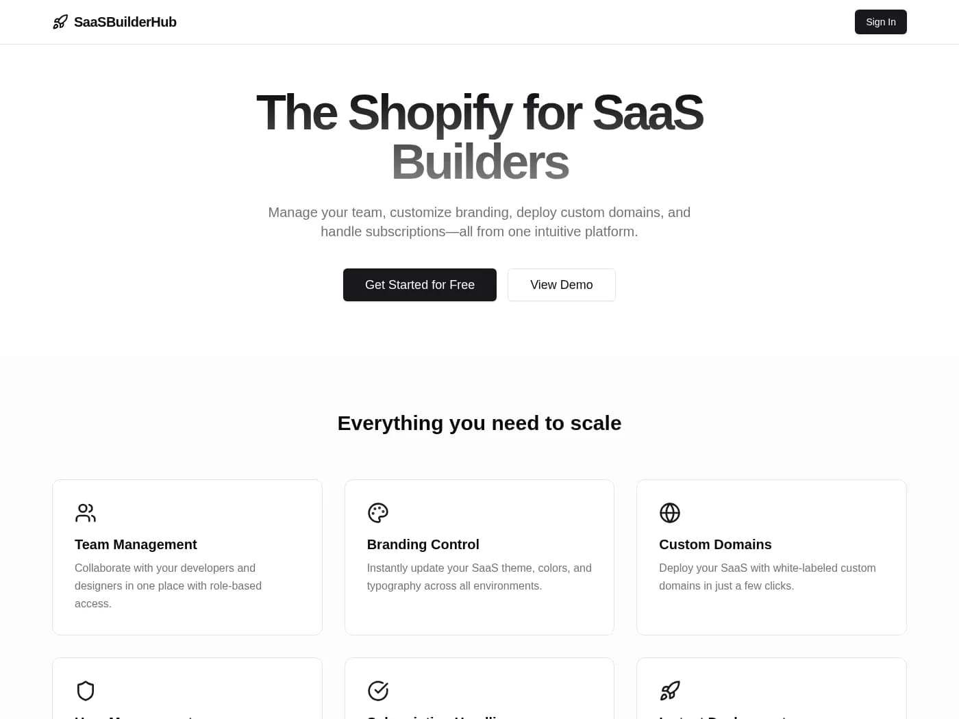 SaaS Builder Hub