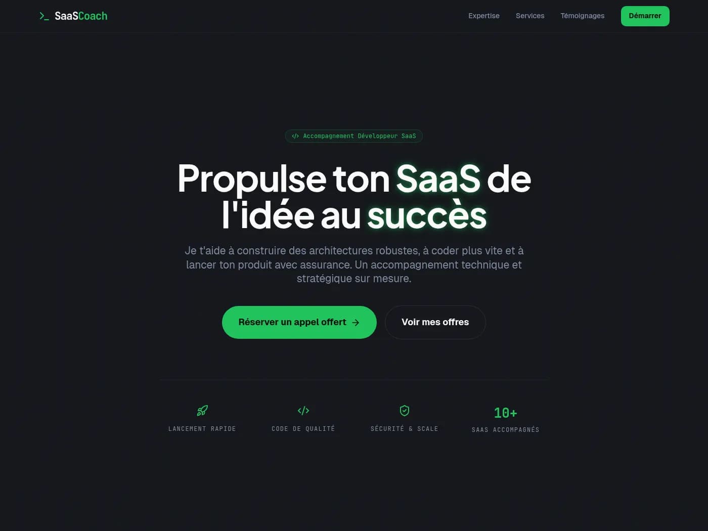 SaaS Dev Coaching Site