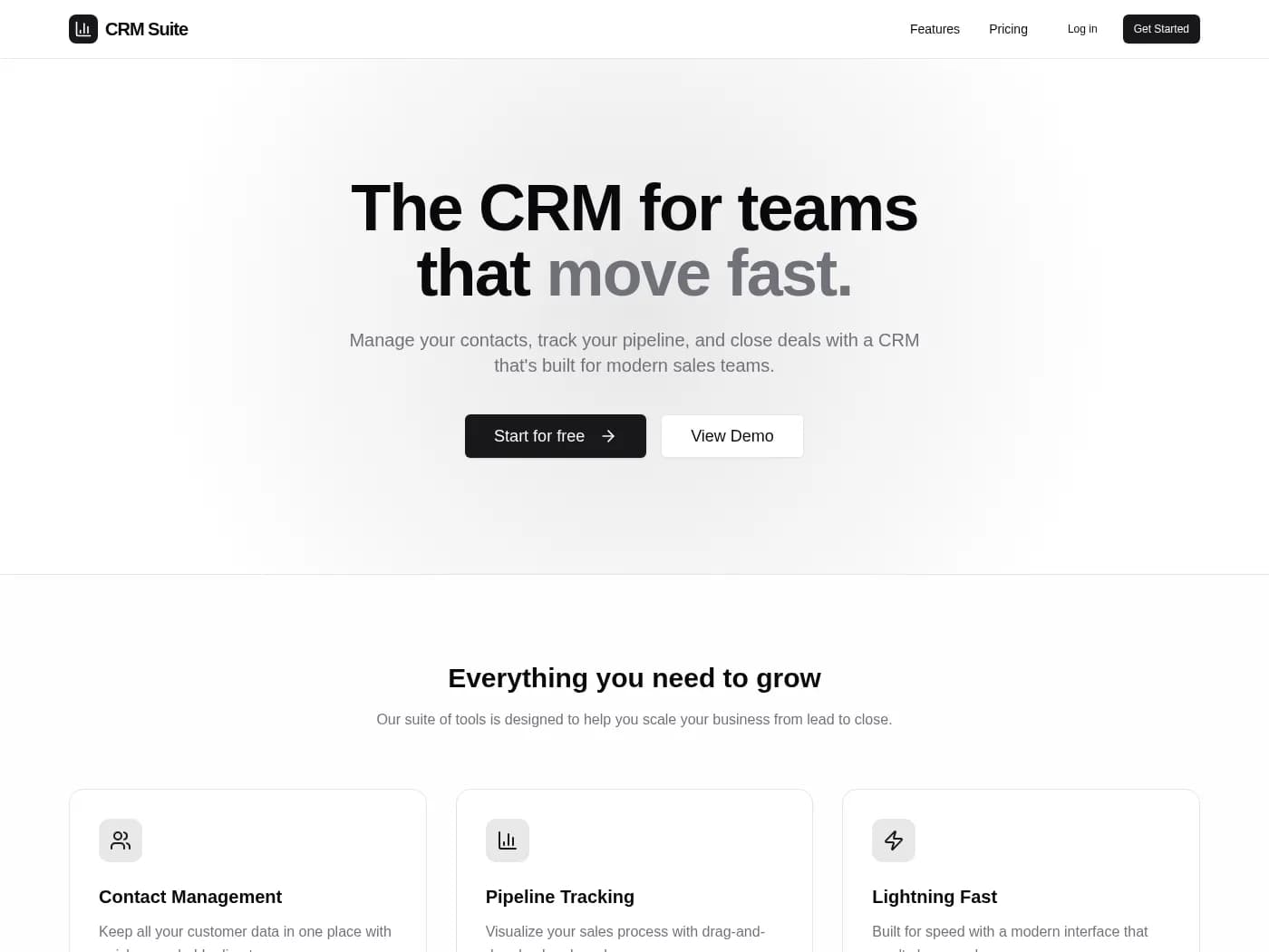 SaaS CRM Suite