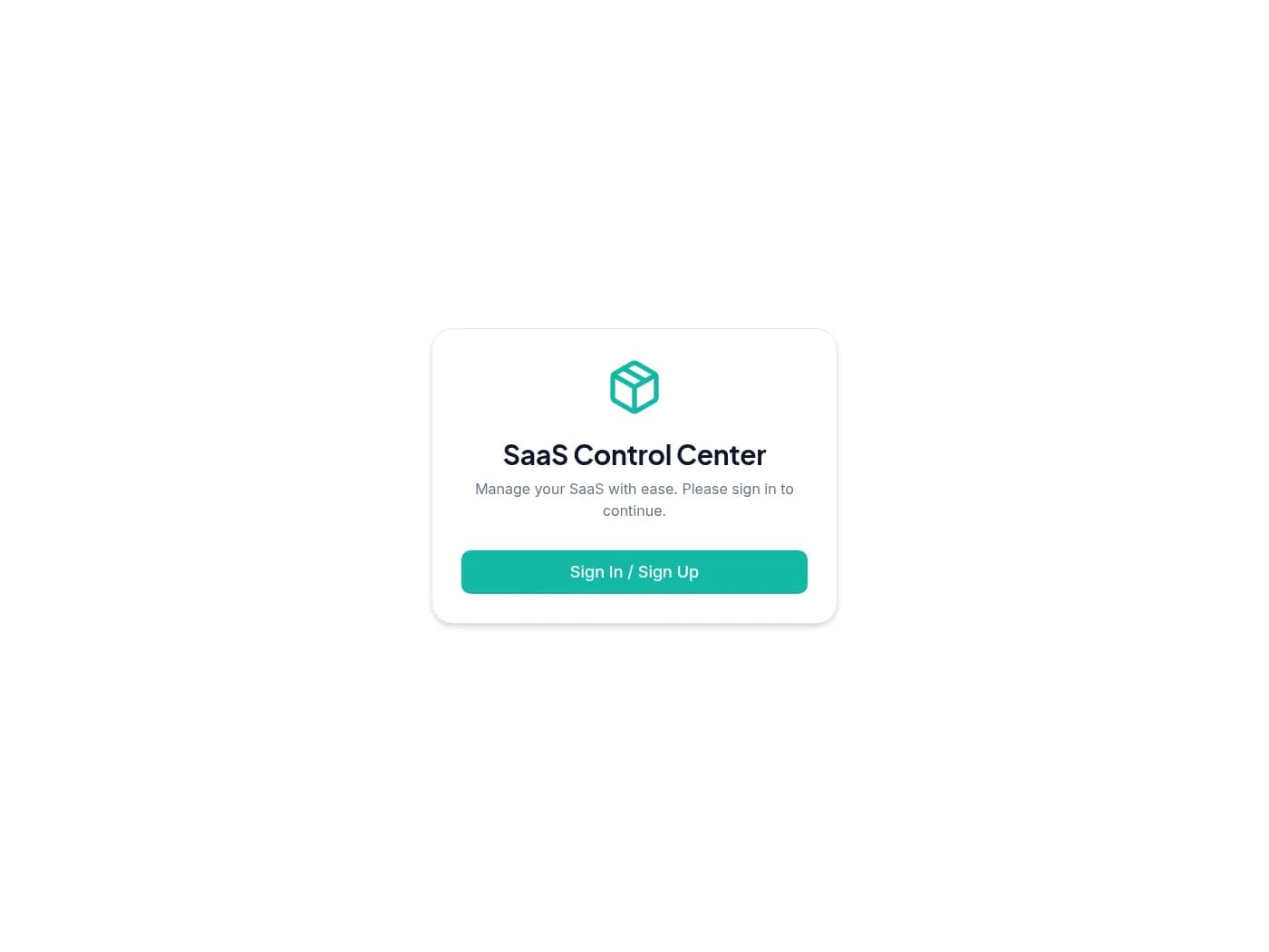 SaaS Control Center