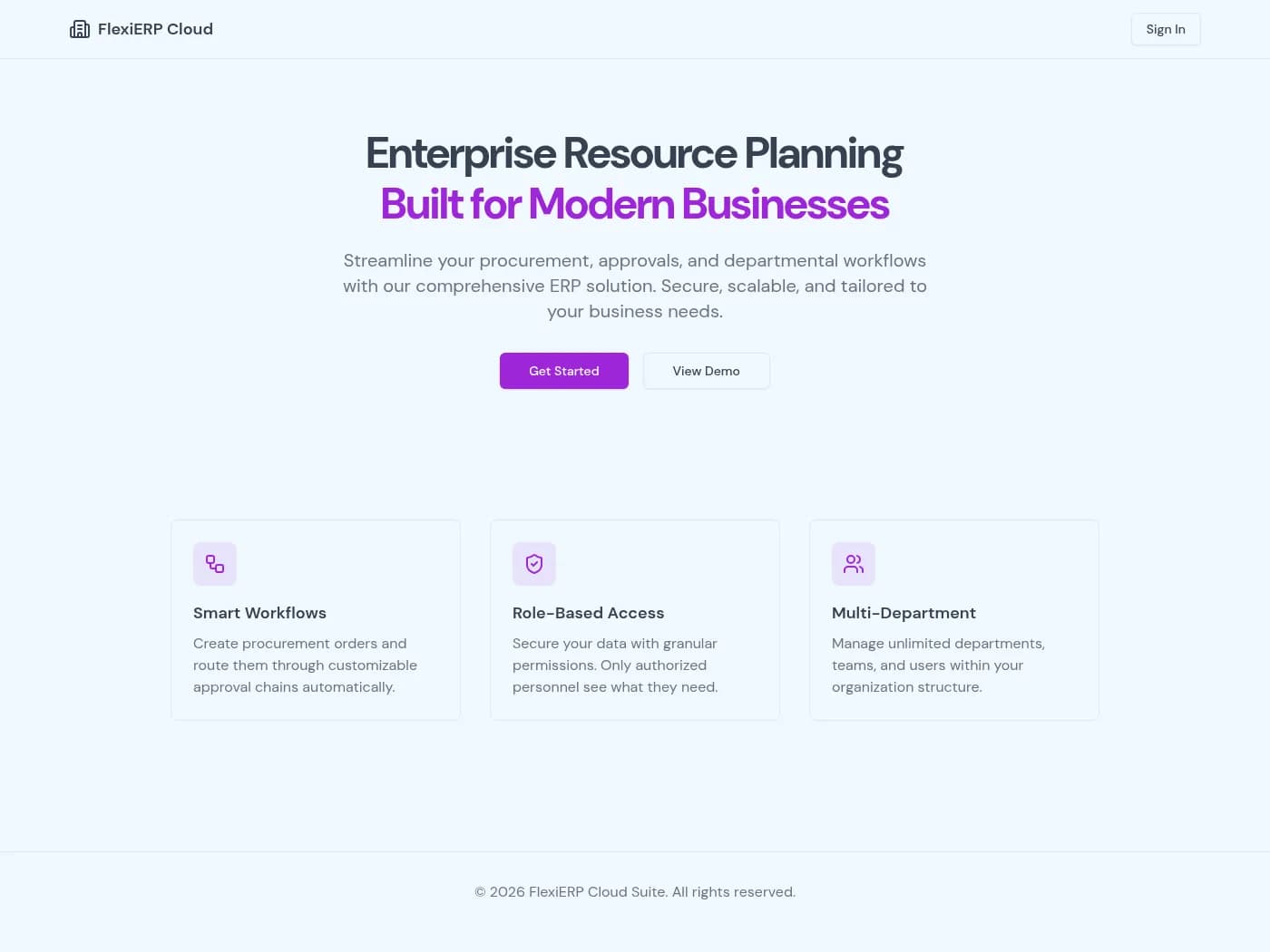 FlexiERP Cloud Suite