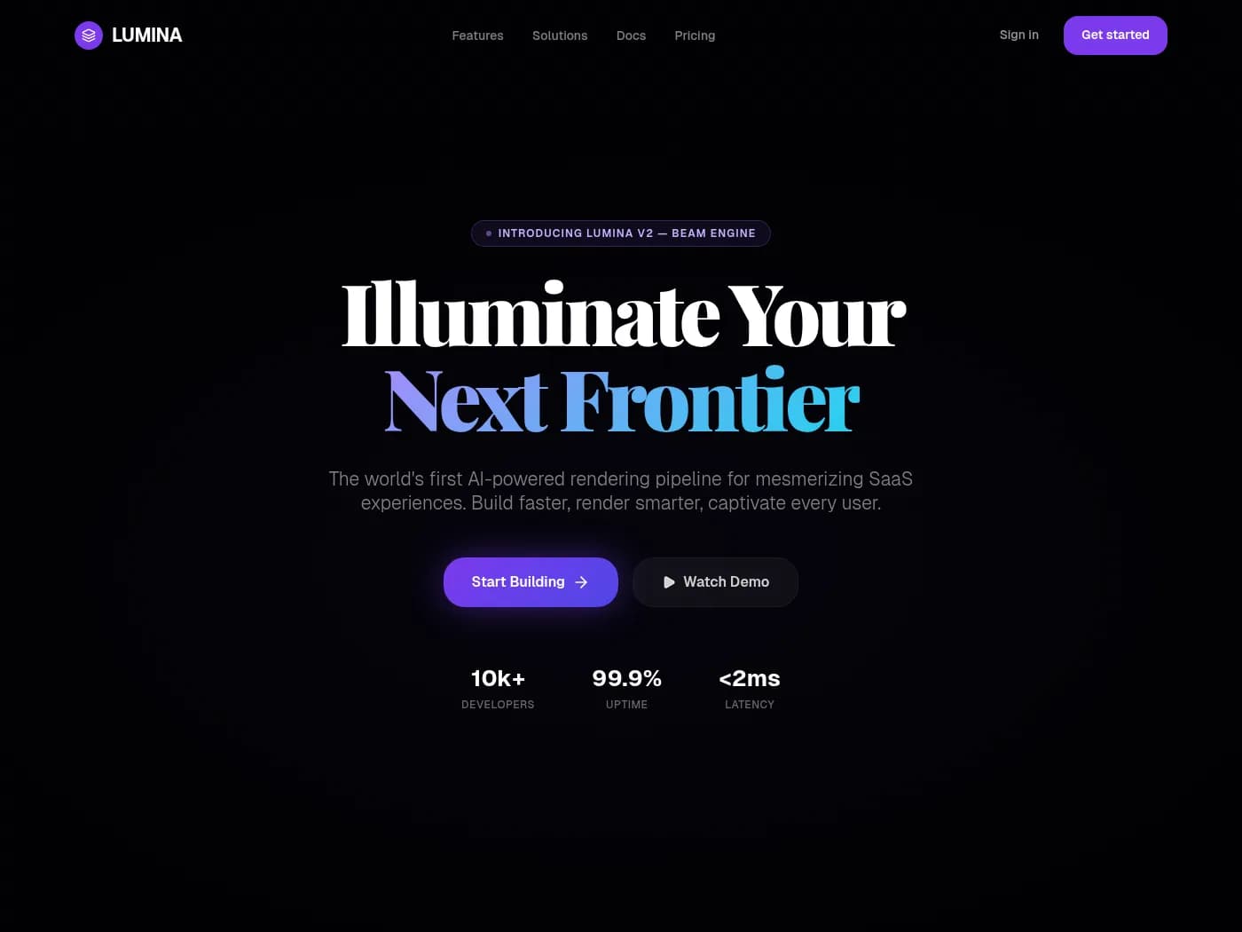 SaaS Hero BeamFX