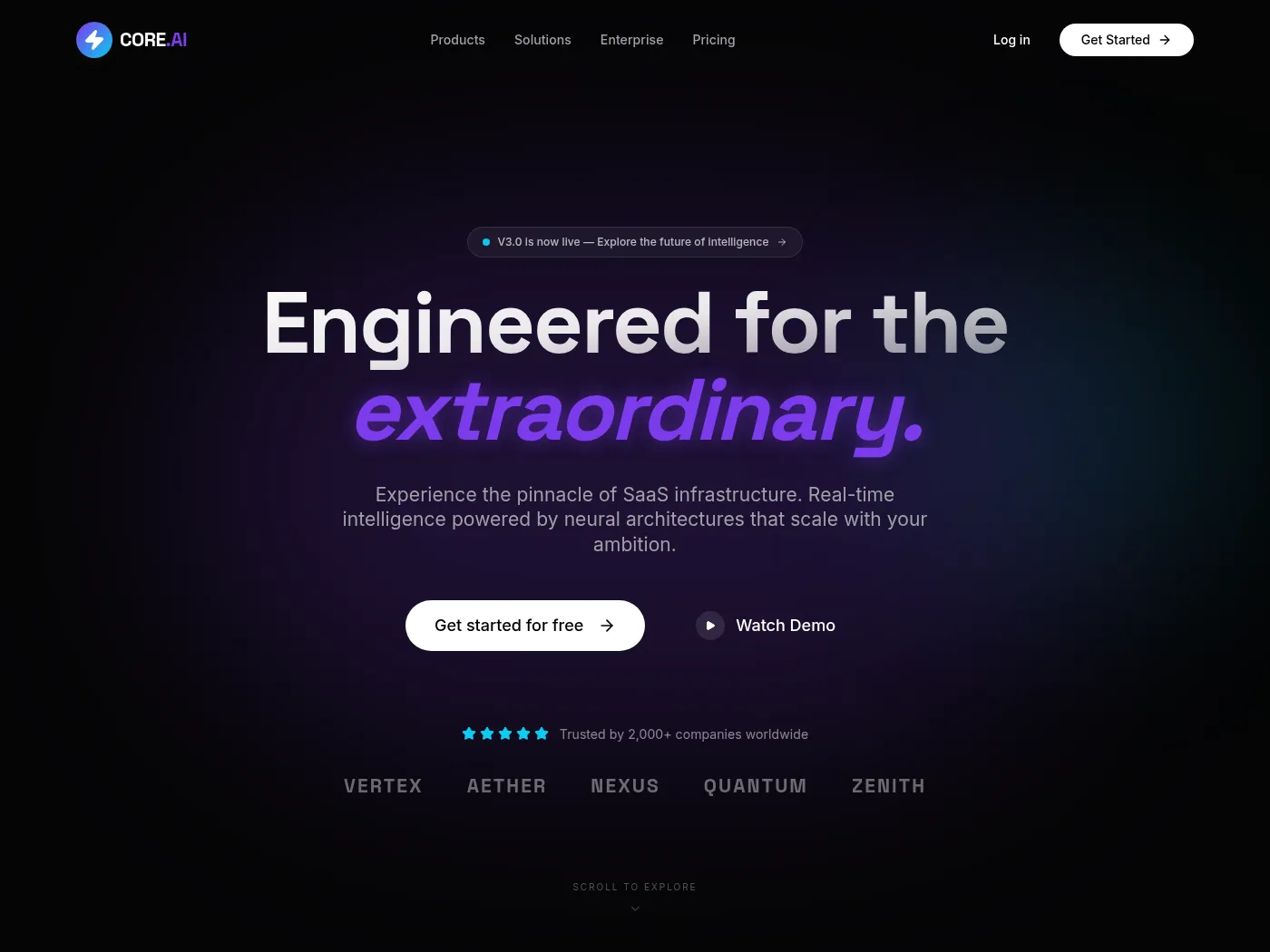 High-End SaaS Hero