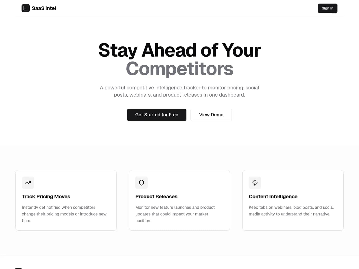 SaaS Intel Tracker