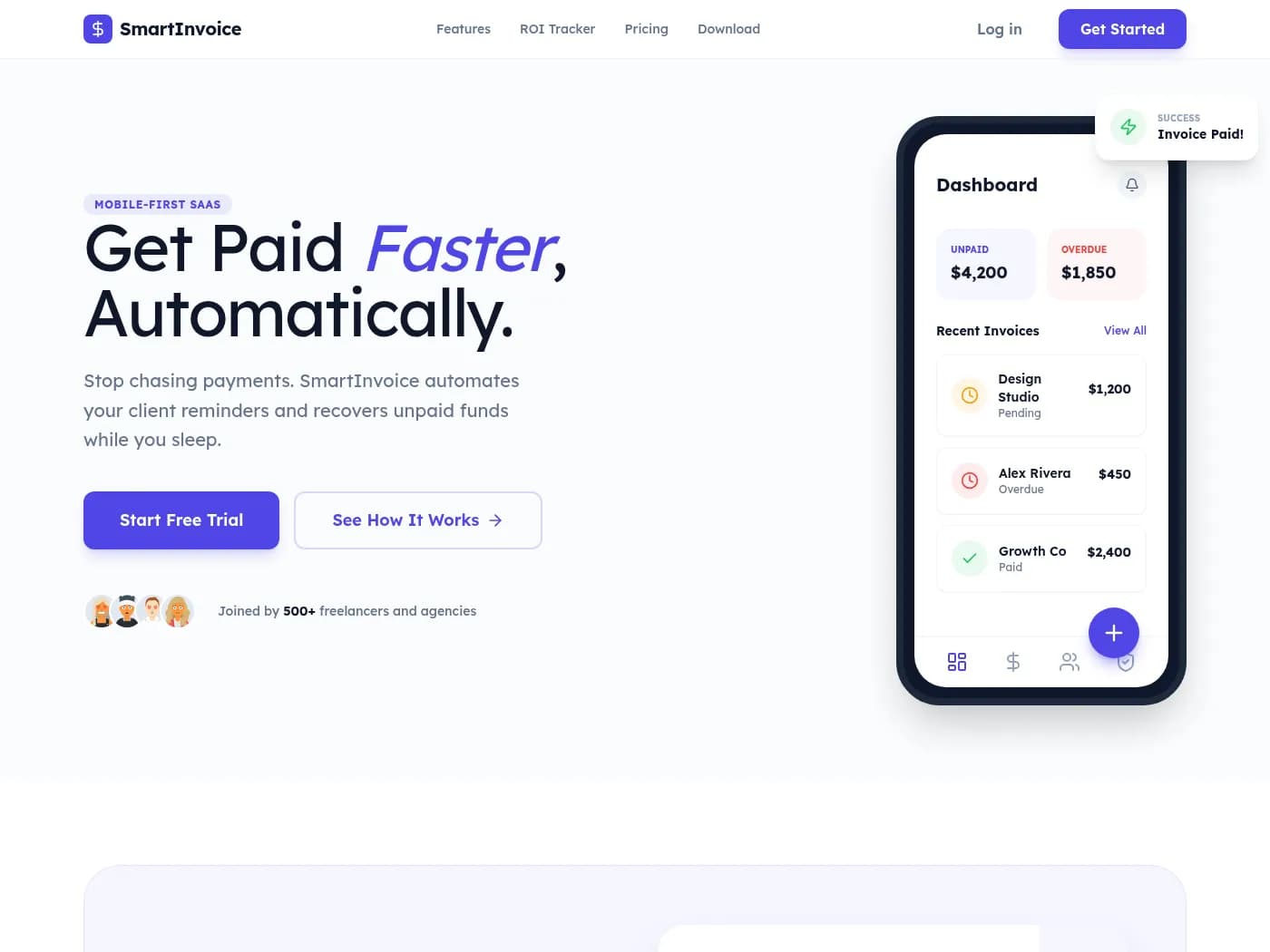 SaaS App Landing Page