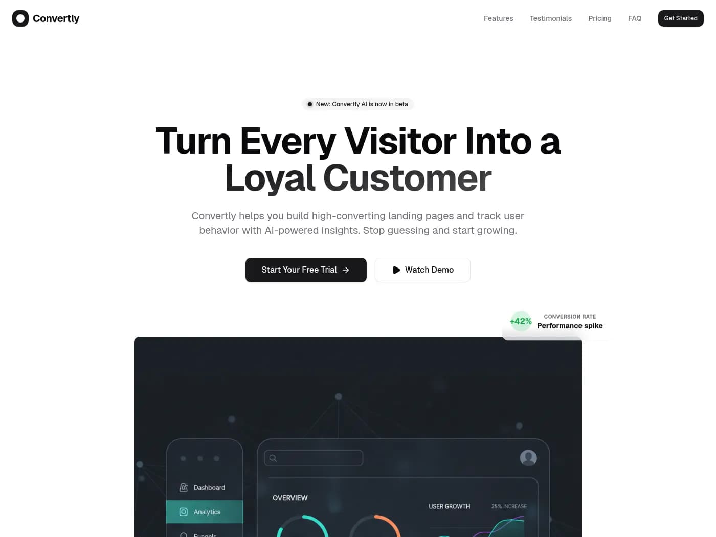 Convertly SaaS Landing