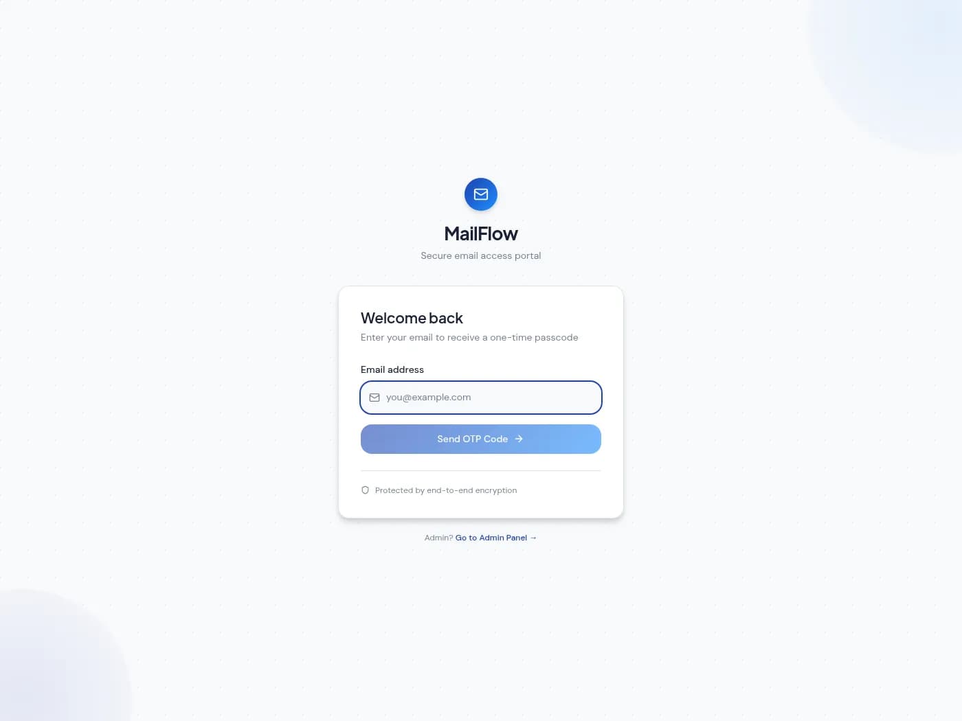 Modern SaaS Mail Admin