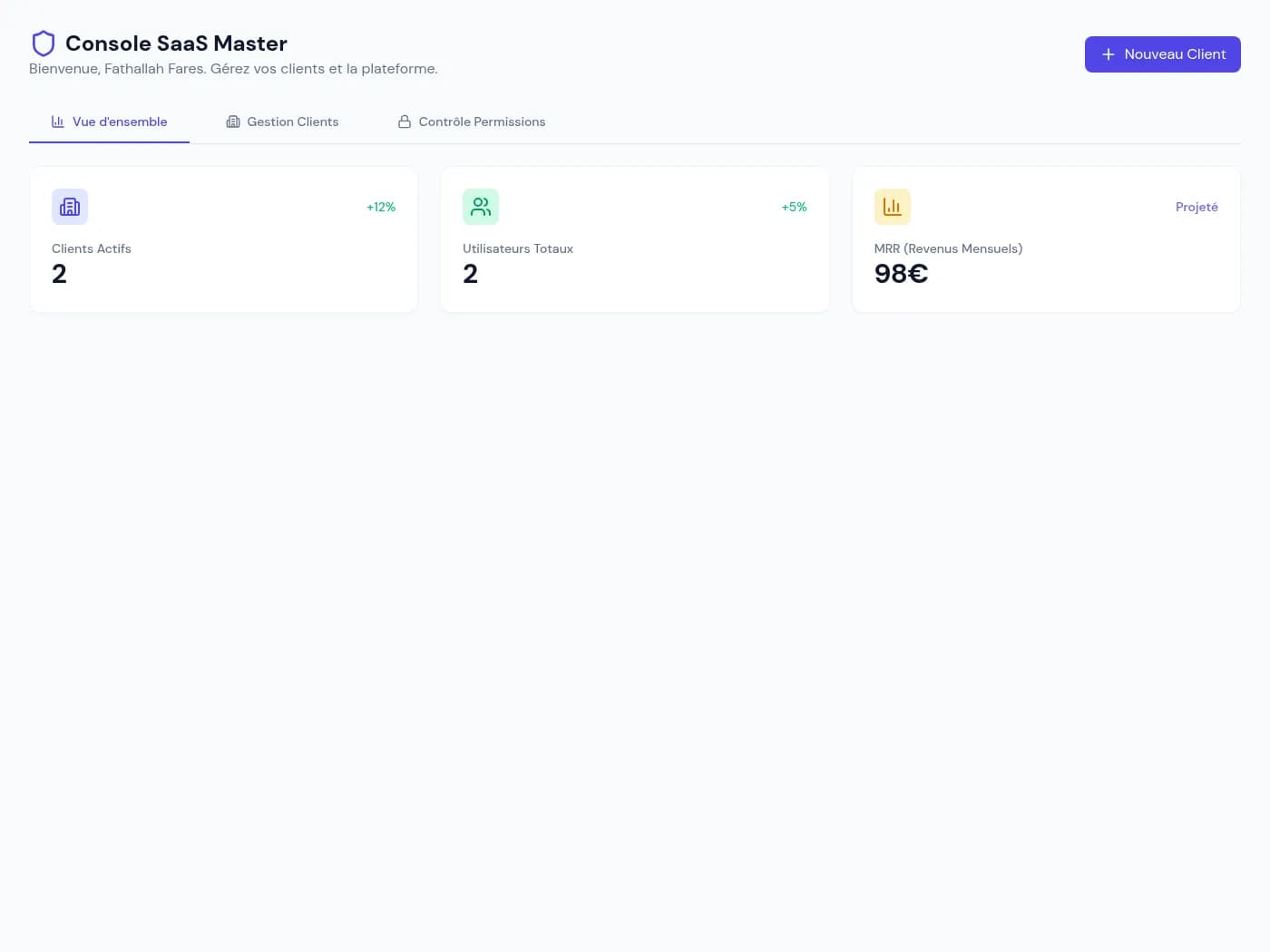 SaaS Master Console