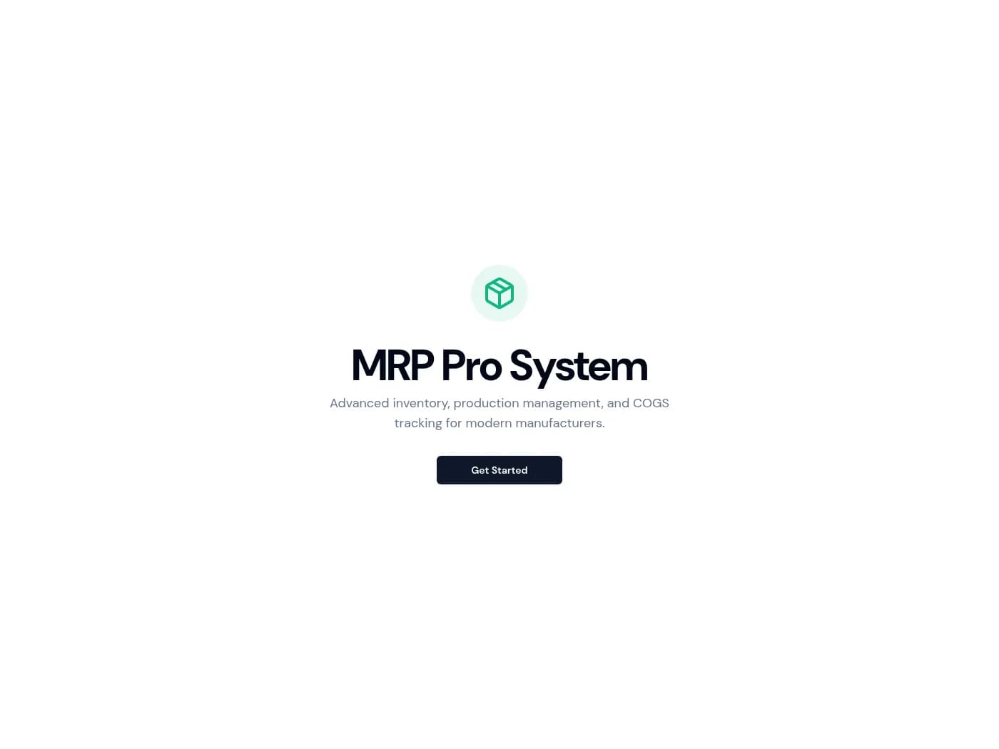SaaS MRP System Pro