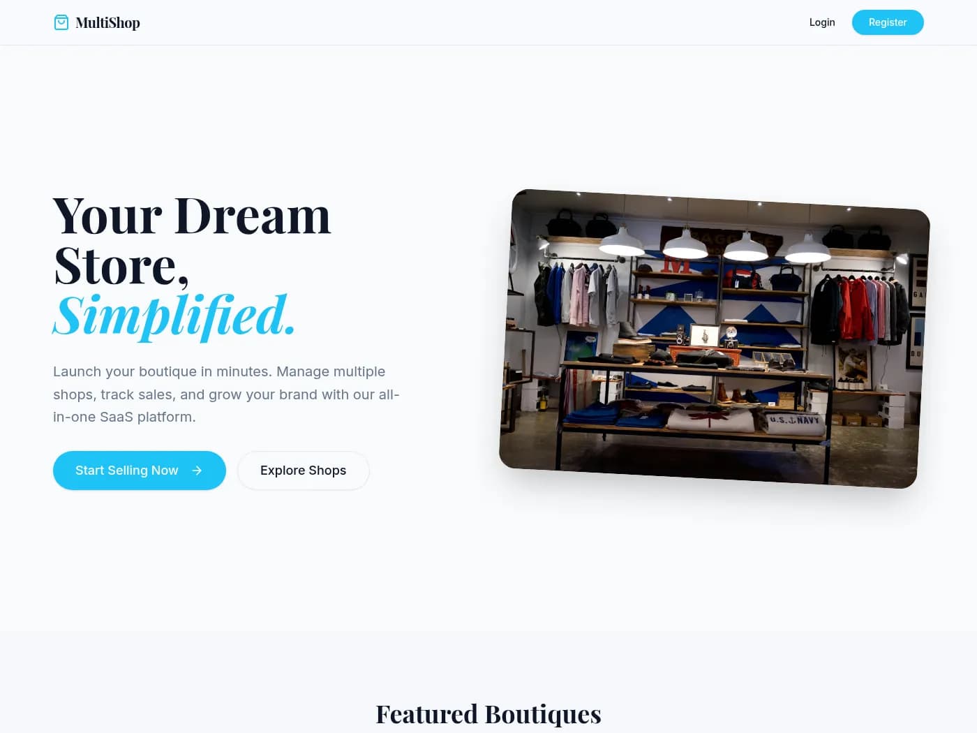 Multi-Shop SaaS E-Commerce