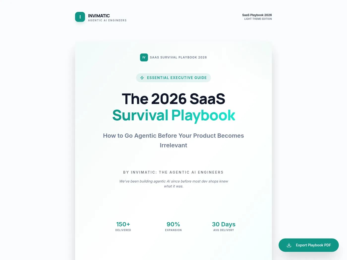 SaaS Survival Playbook PDF