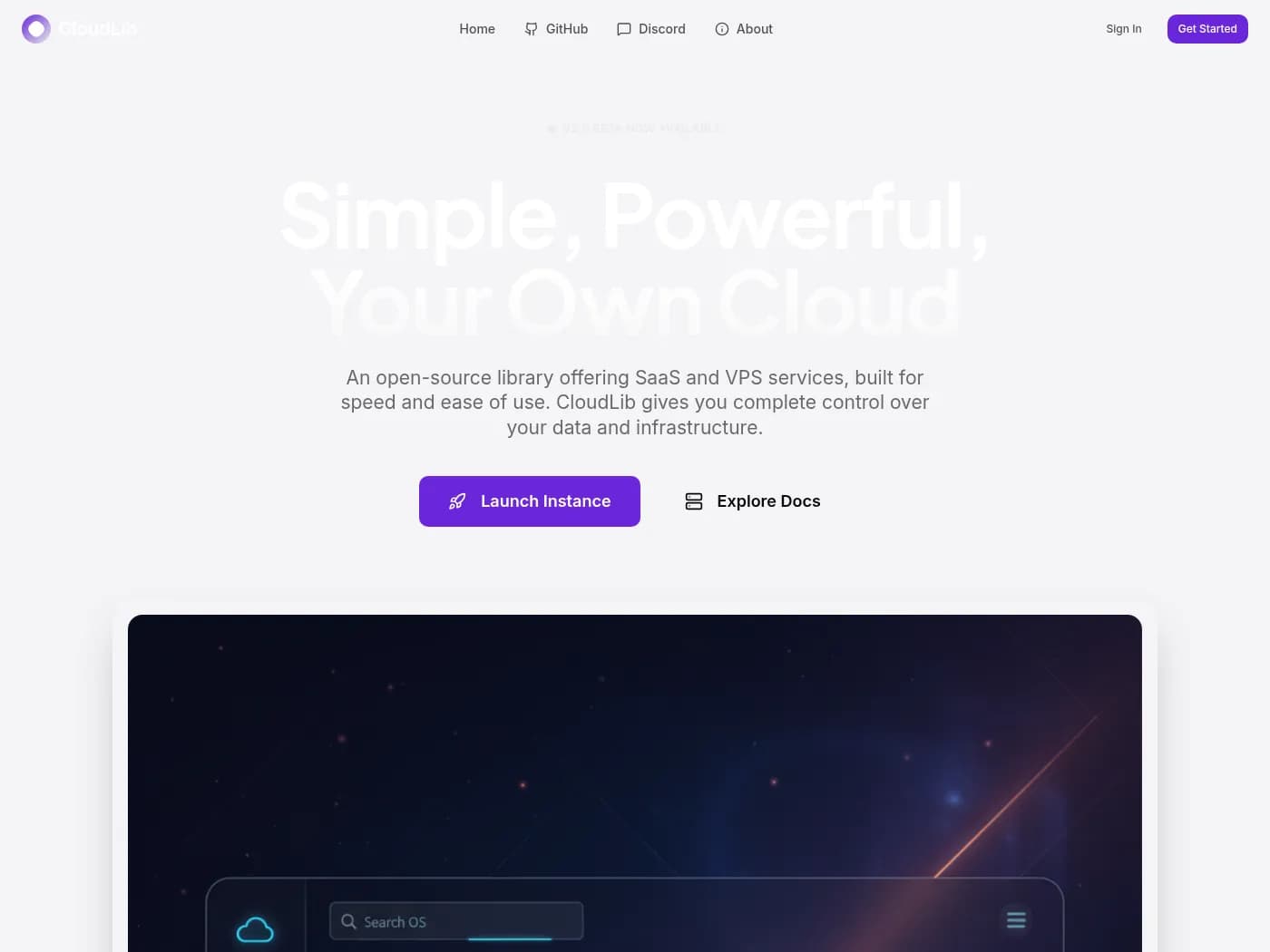 SaaS VPS Landing Hub
