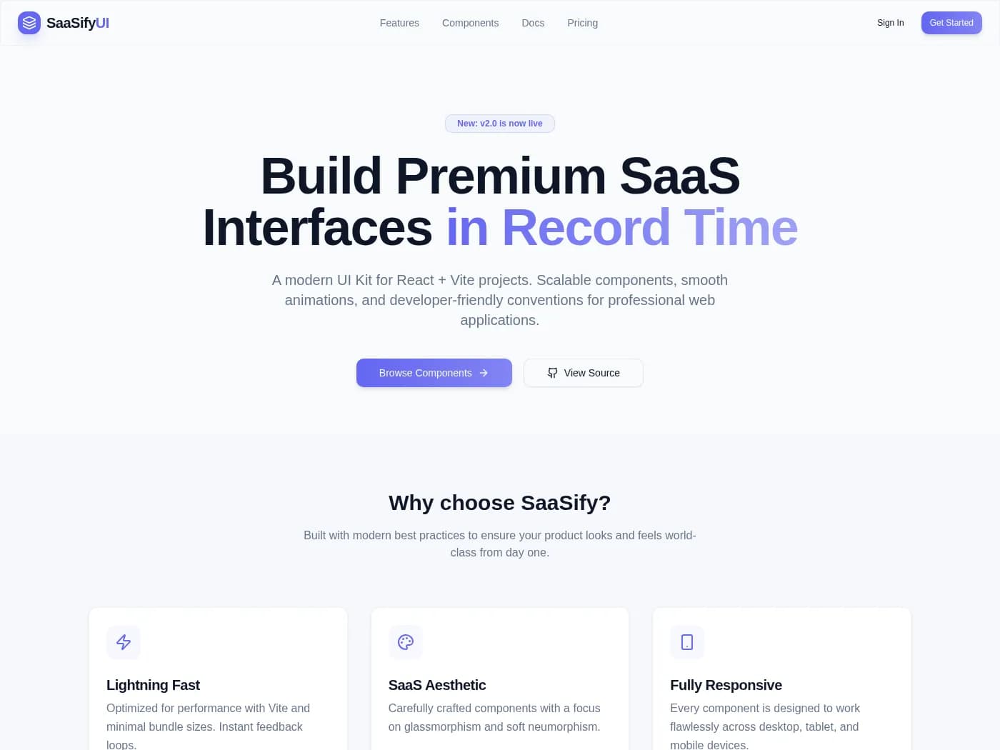 SaaSify UI Kit