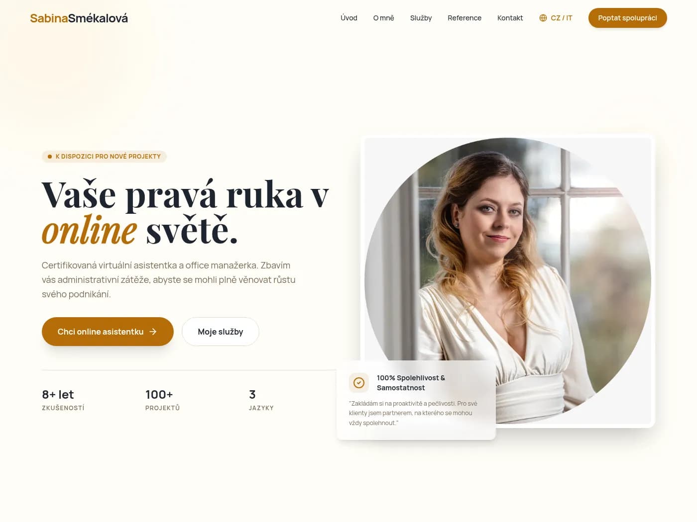 Sabina Smekalova Site Redesign