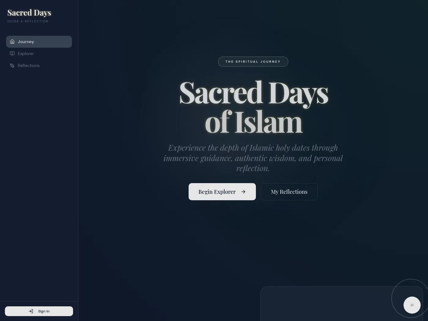 Sacred Days Explorer
