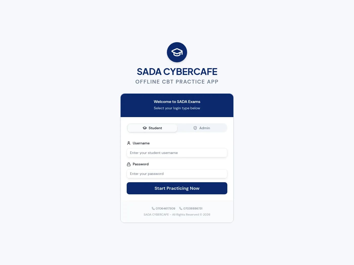 SADA Offline CBT Practice