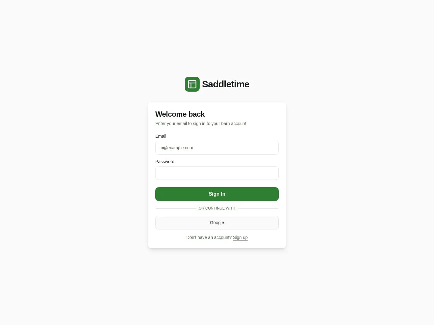 Saddletime Scheduler