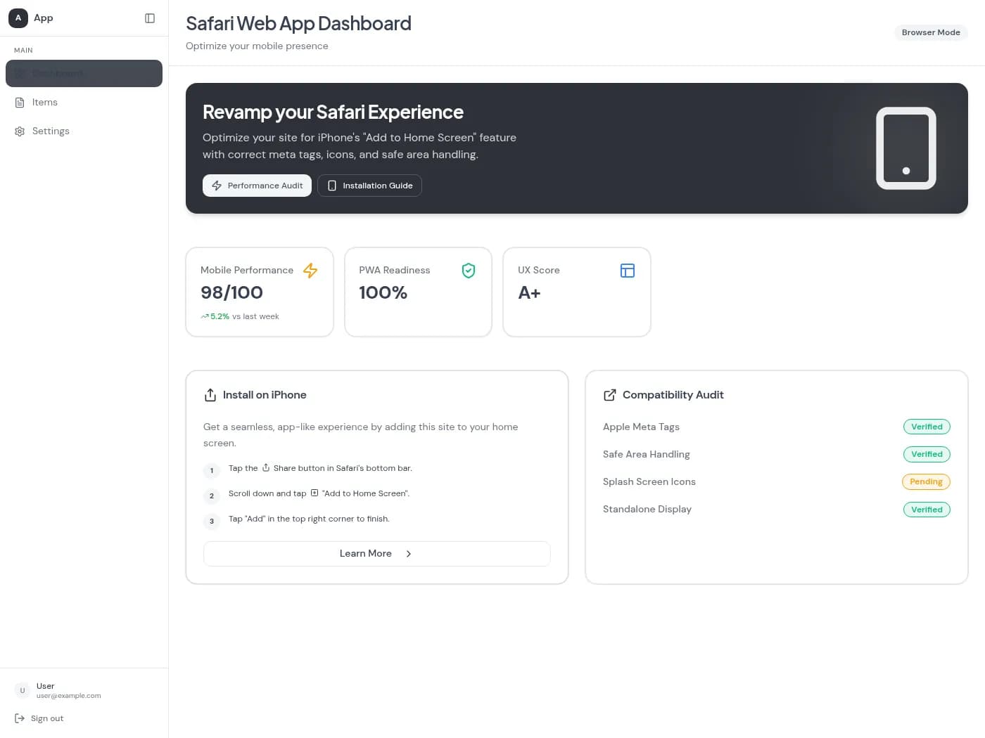Safari Web App Fixer
