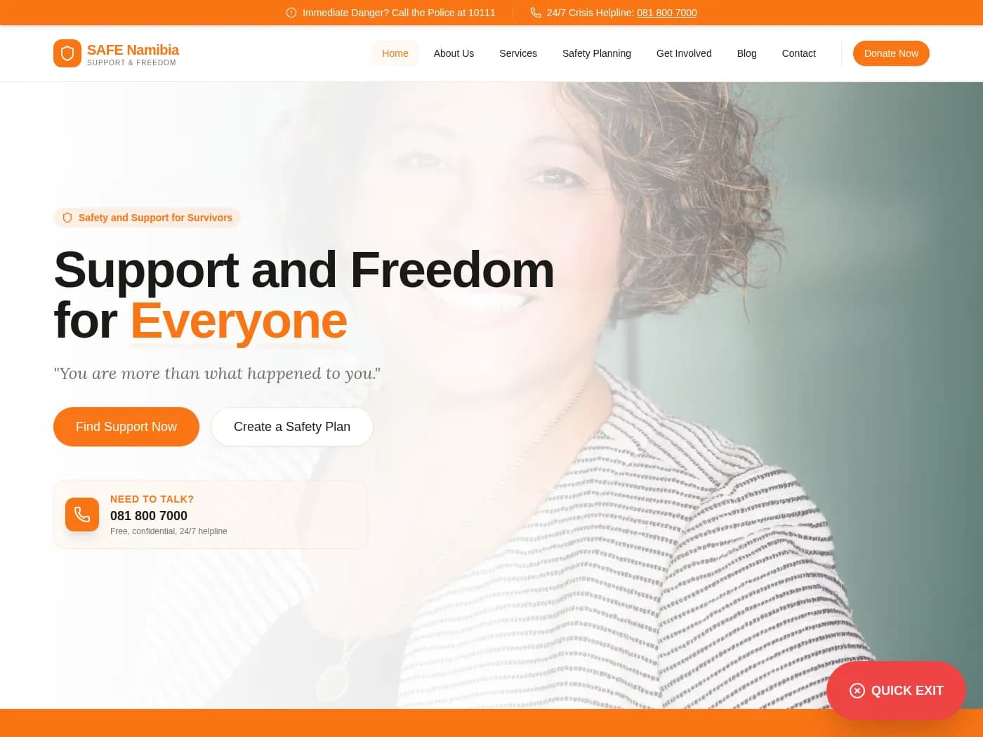 SAFE Namibia Website