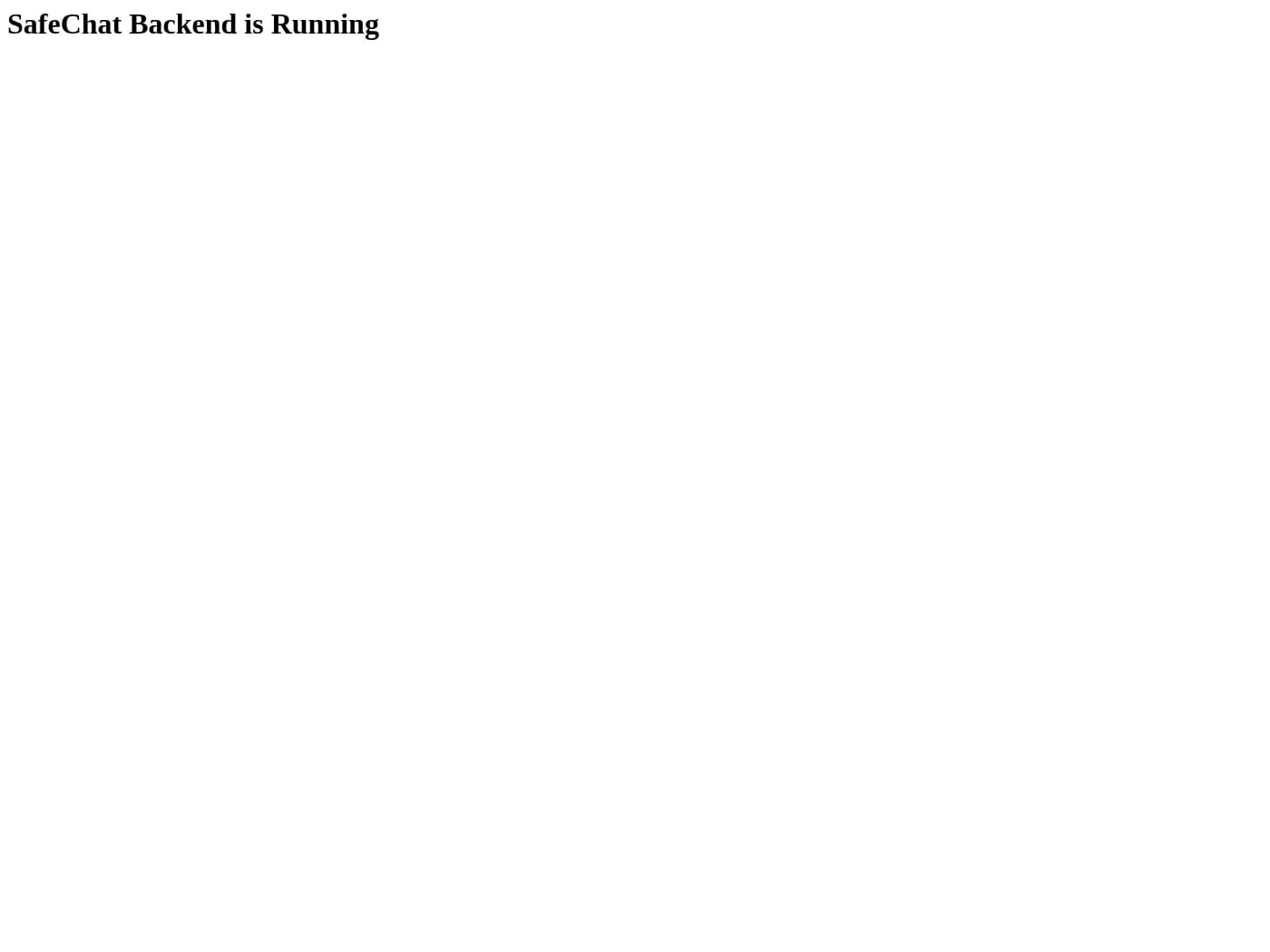 SafeChat Backend