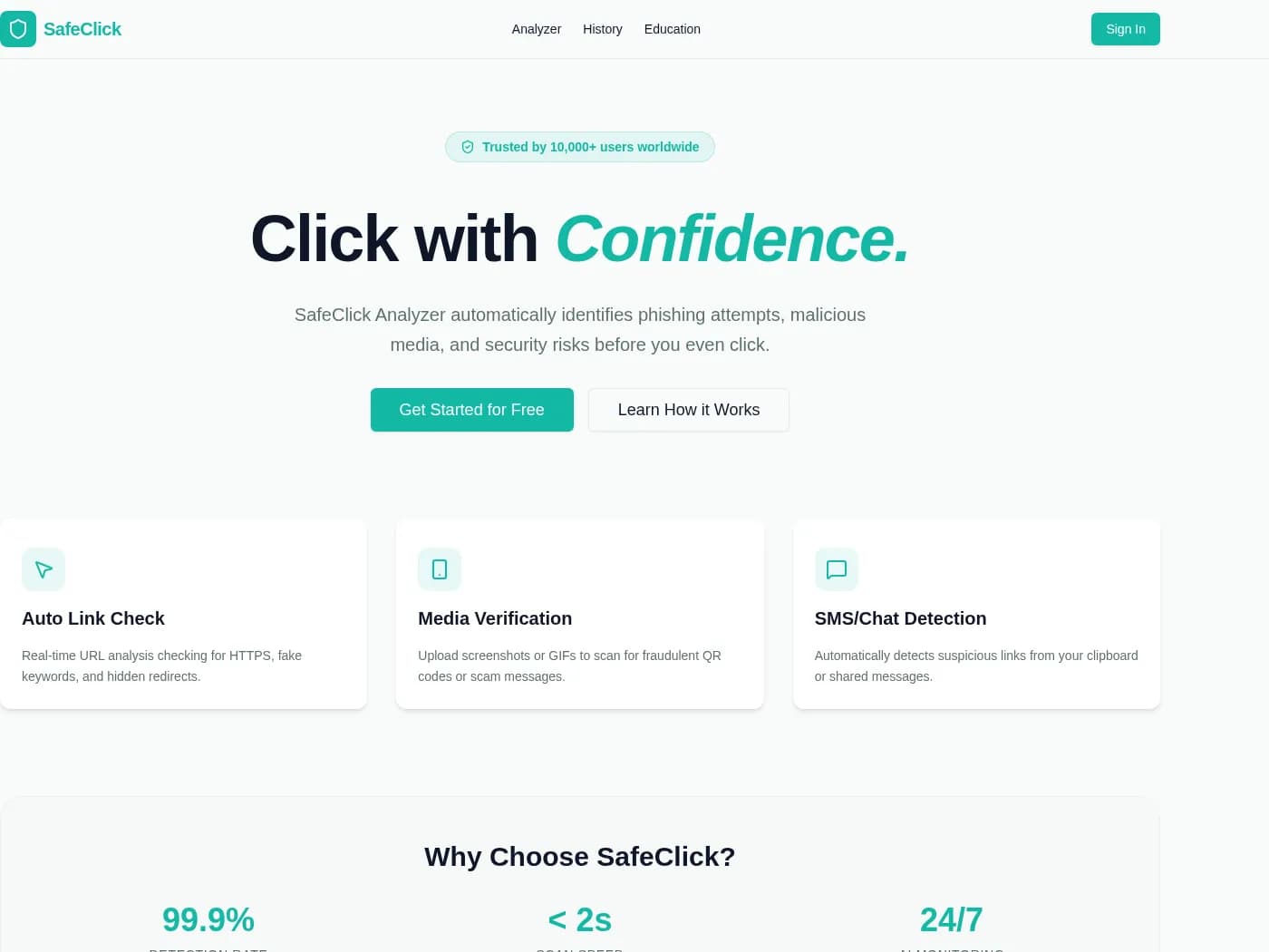 SafeClick Analyzer
