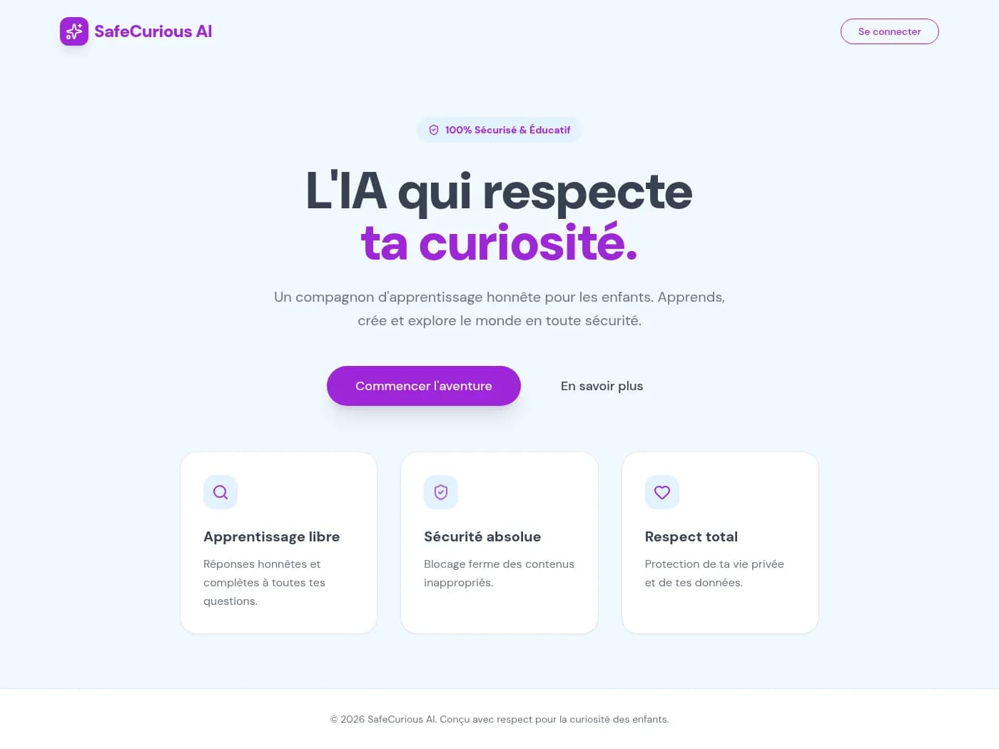 SafeCurious AI for Kids