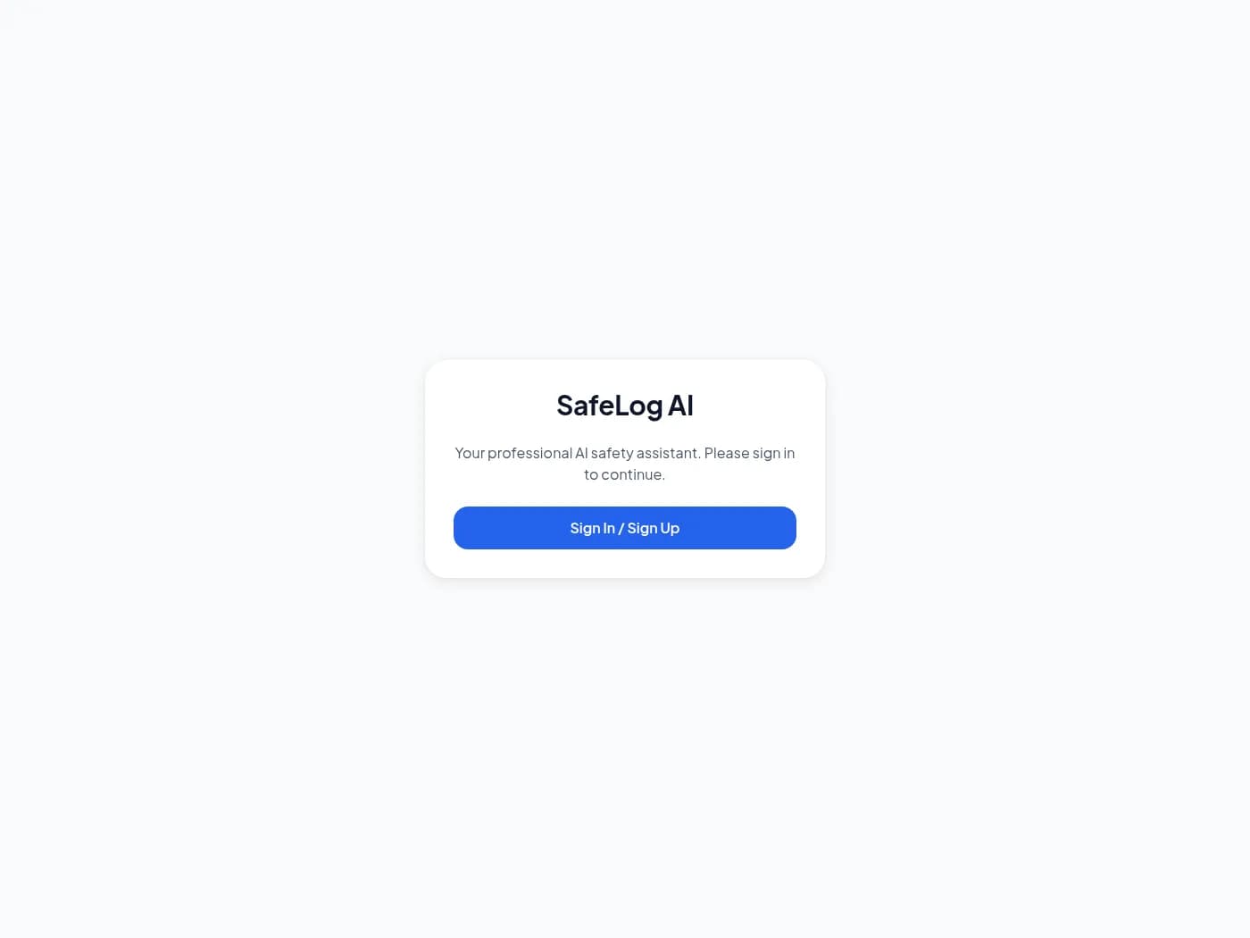 SafeLog AI Assistant