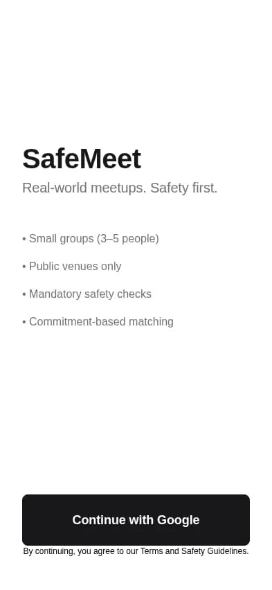SafeMeet MVP