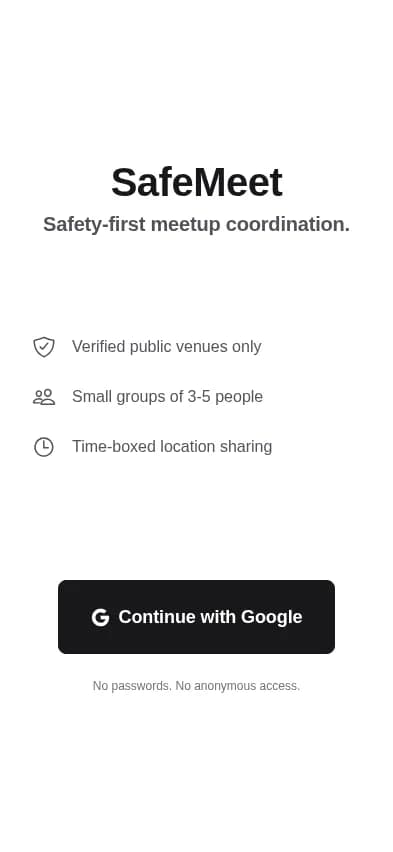 SafeMeet MVP