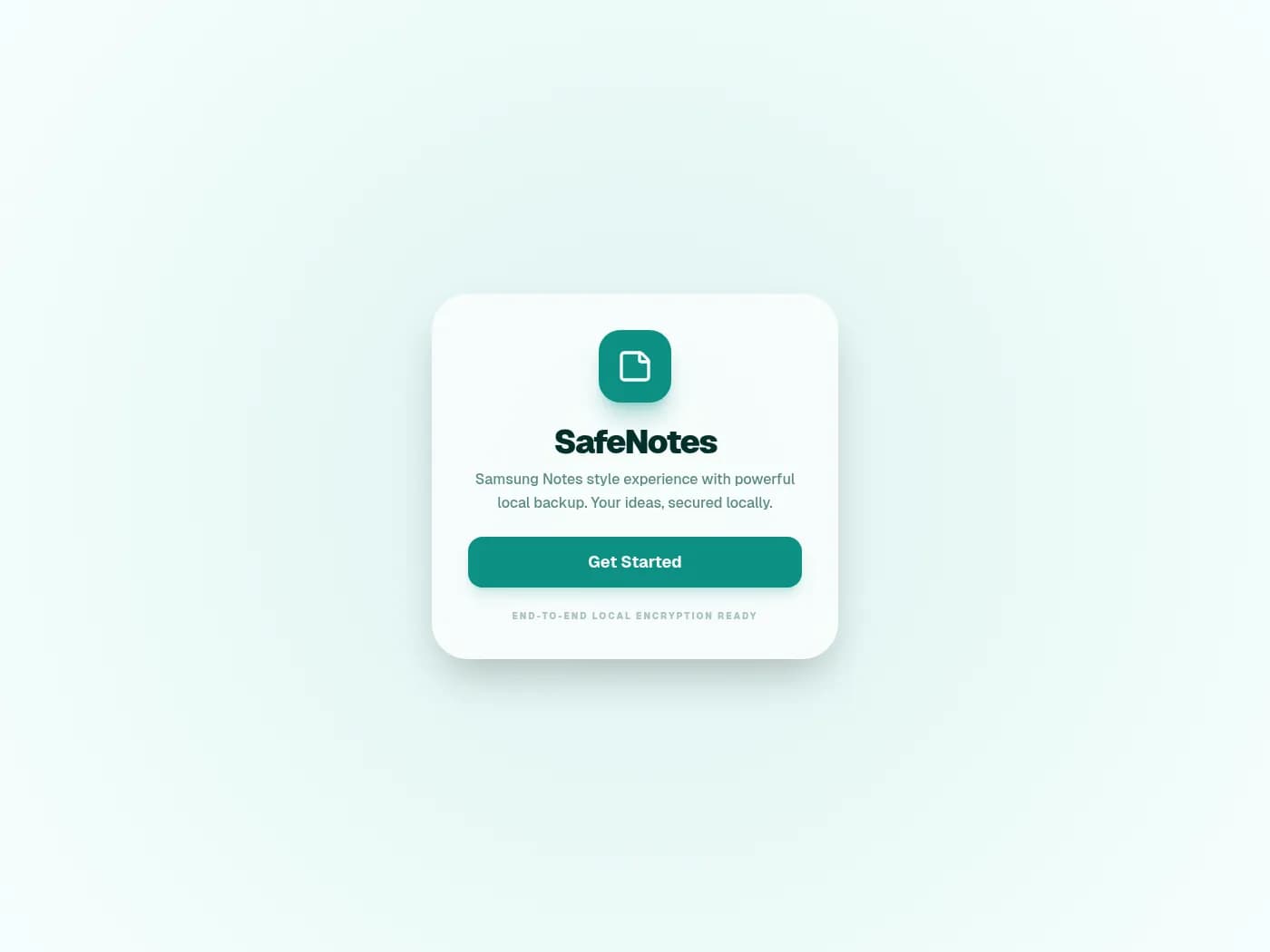 SafeNotes Web App