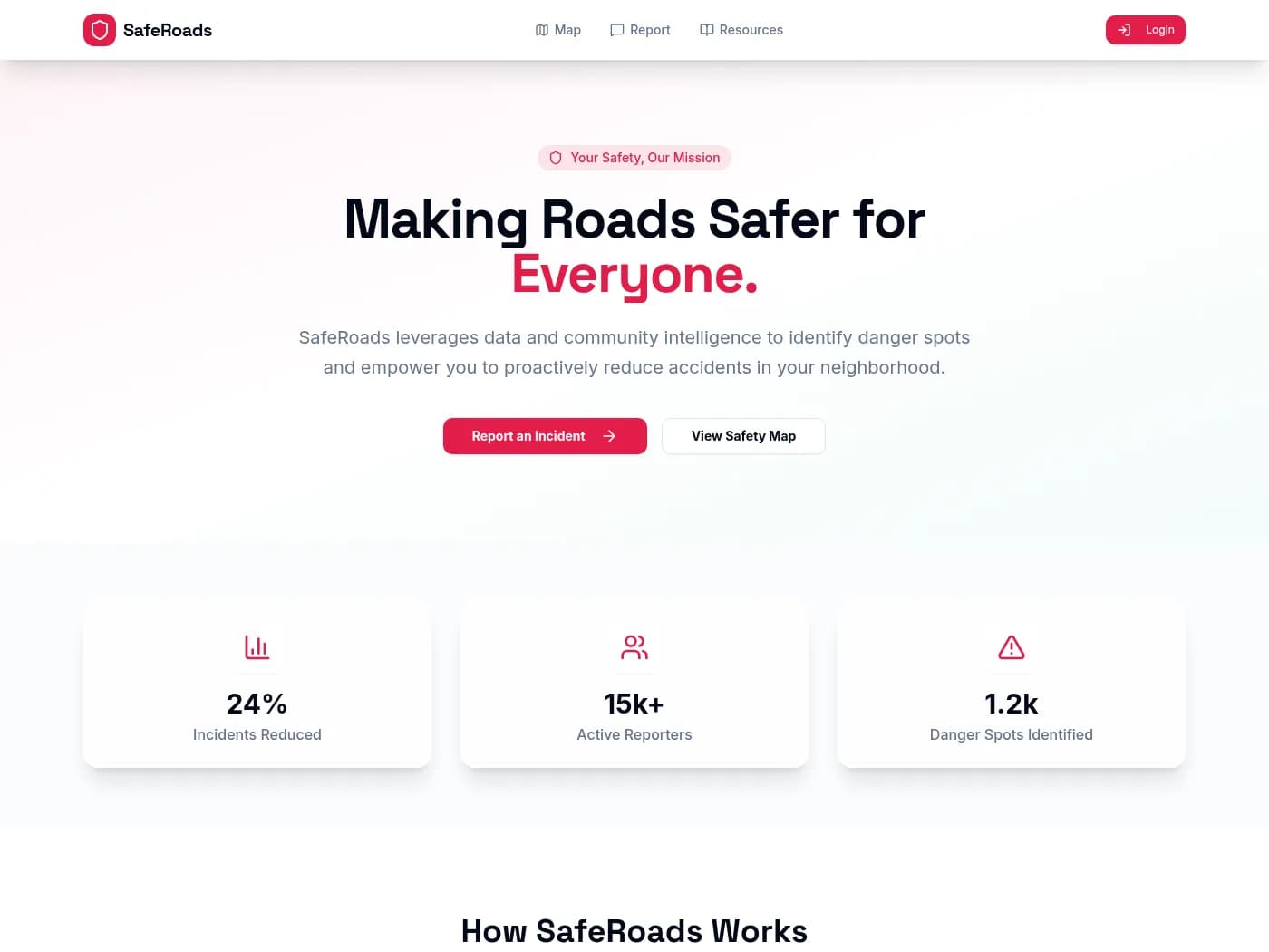 SafeRoads Web Portal