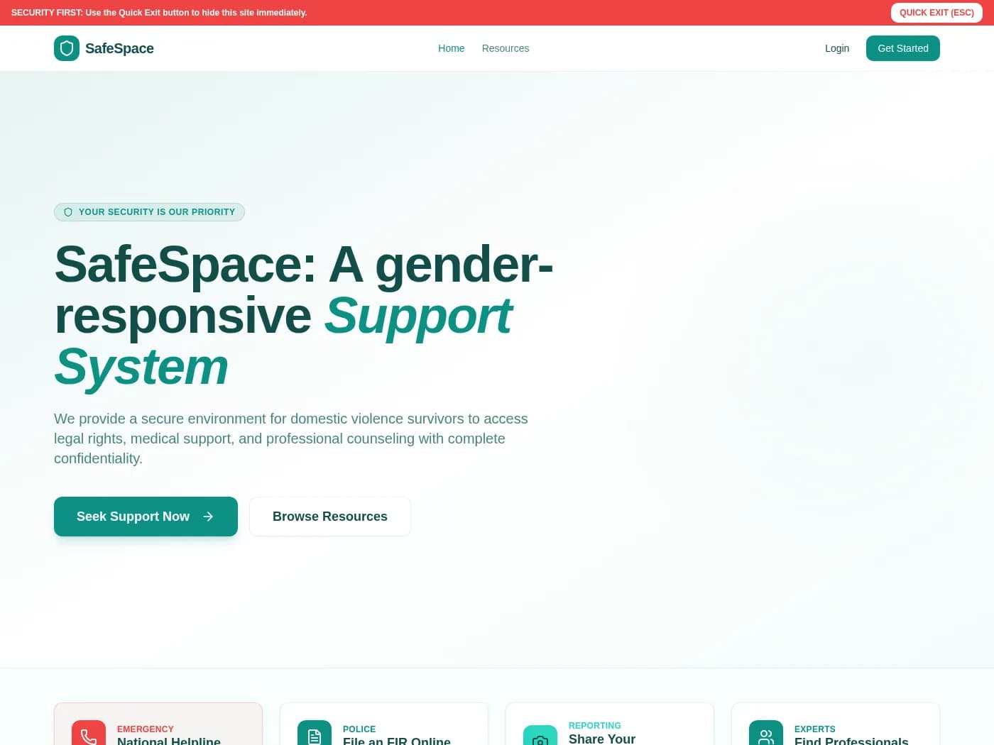 SafeSpace Web Platform