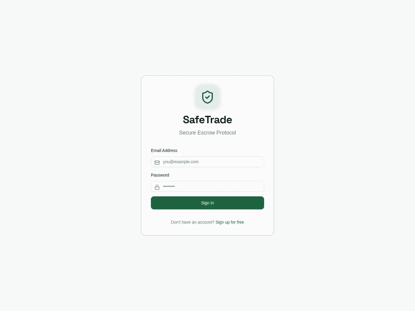 SafeTrade Escrow Platform