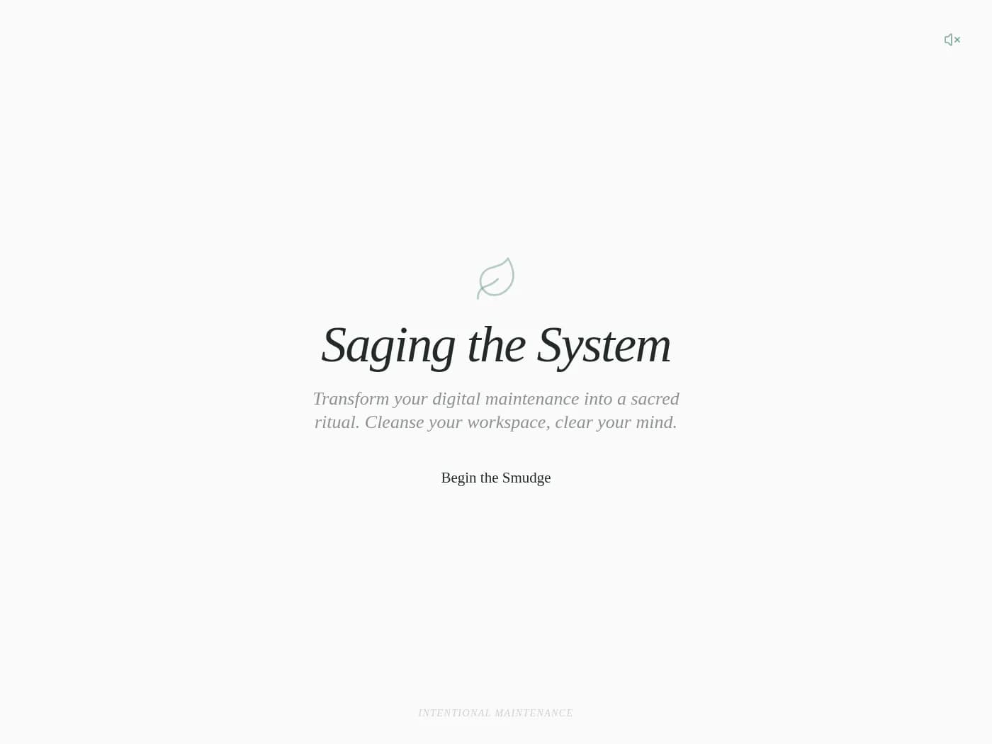 Saging the System