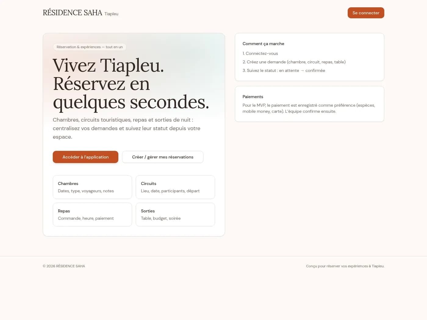 Saha Experience App