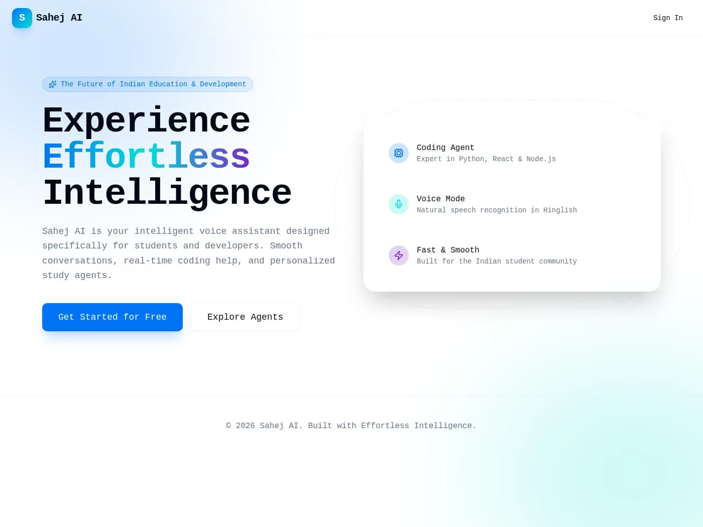 Sahej AI Assistant