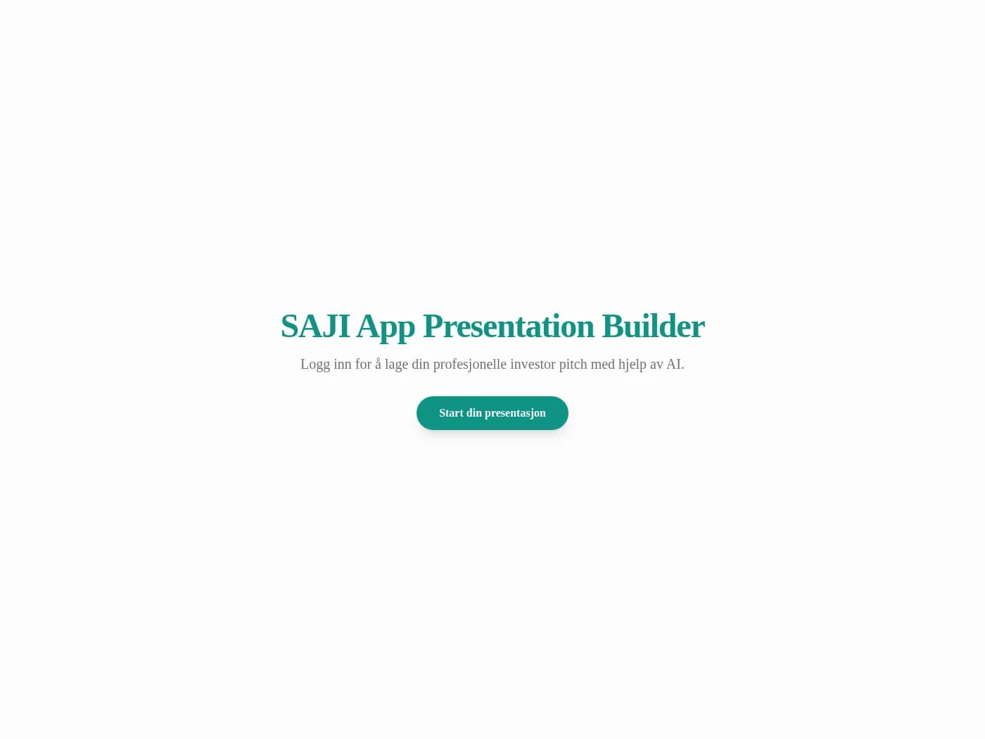 SAJI App Investor Pitch