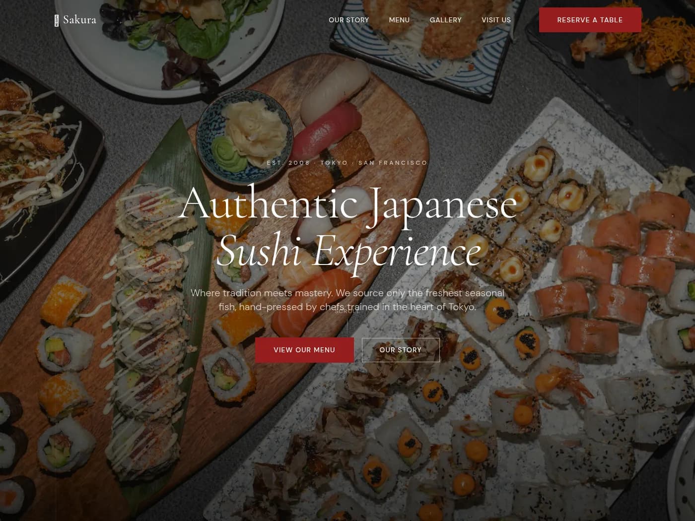 Sakura Sushi Web Experience