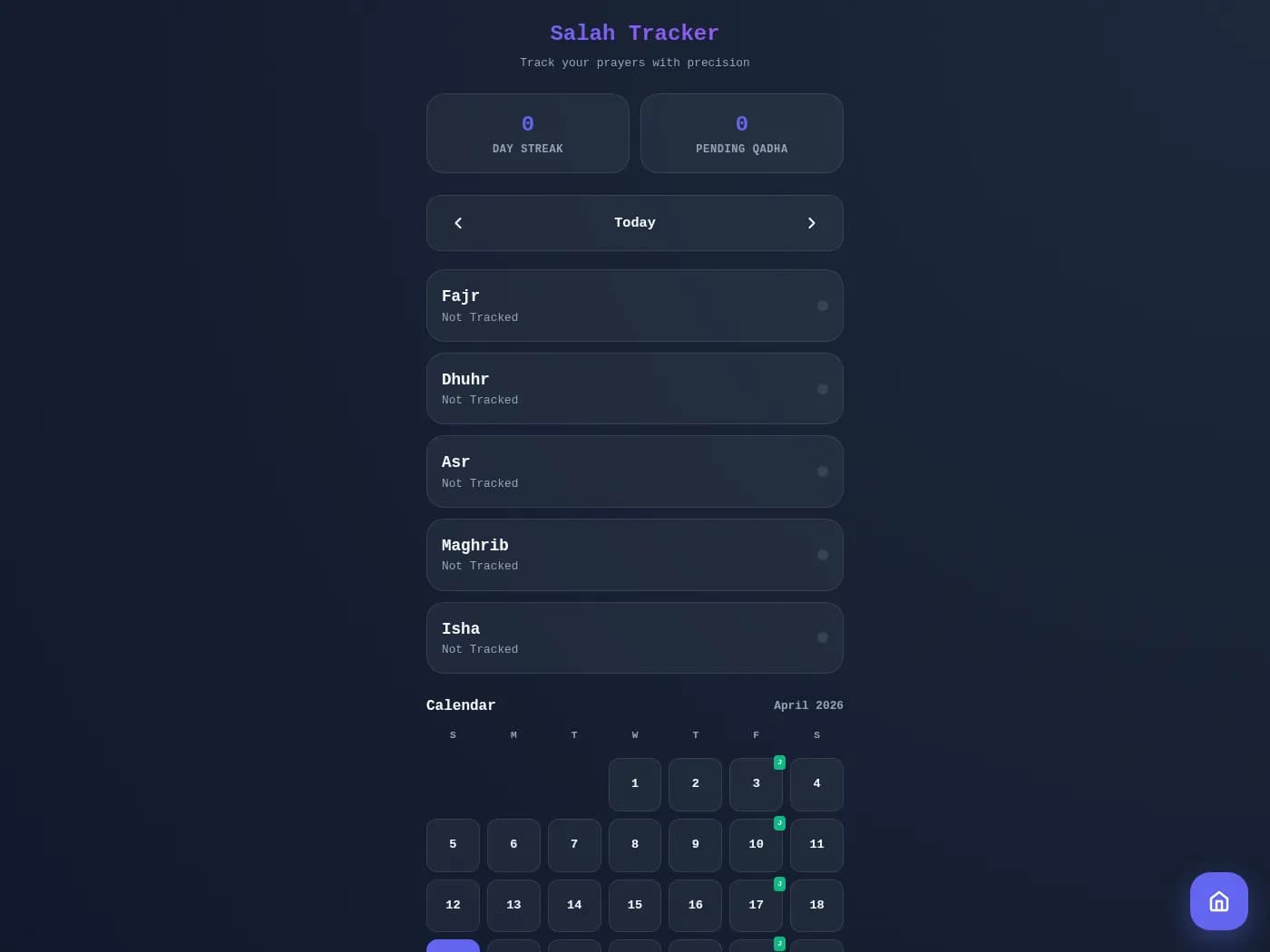 Salah Glass Tracker