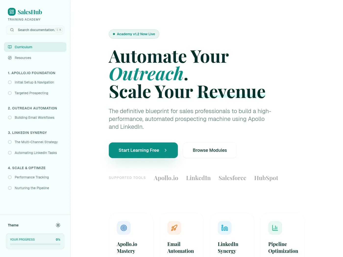 Sales Automation Training Hub