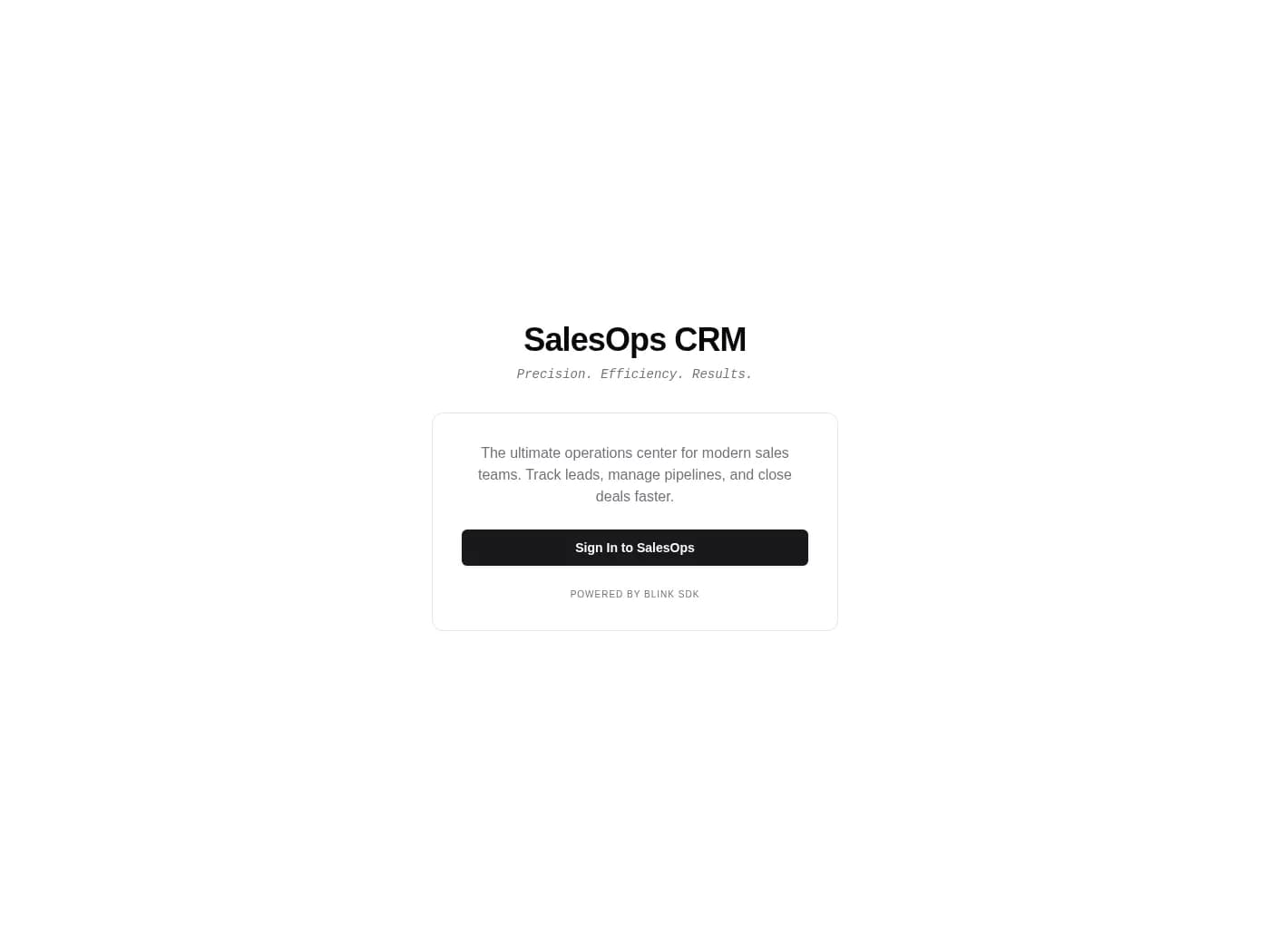 SalesOps CRM