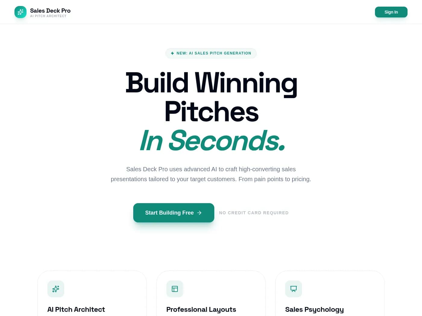 Sales Deck Pro