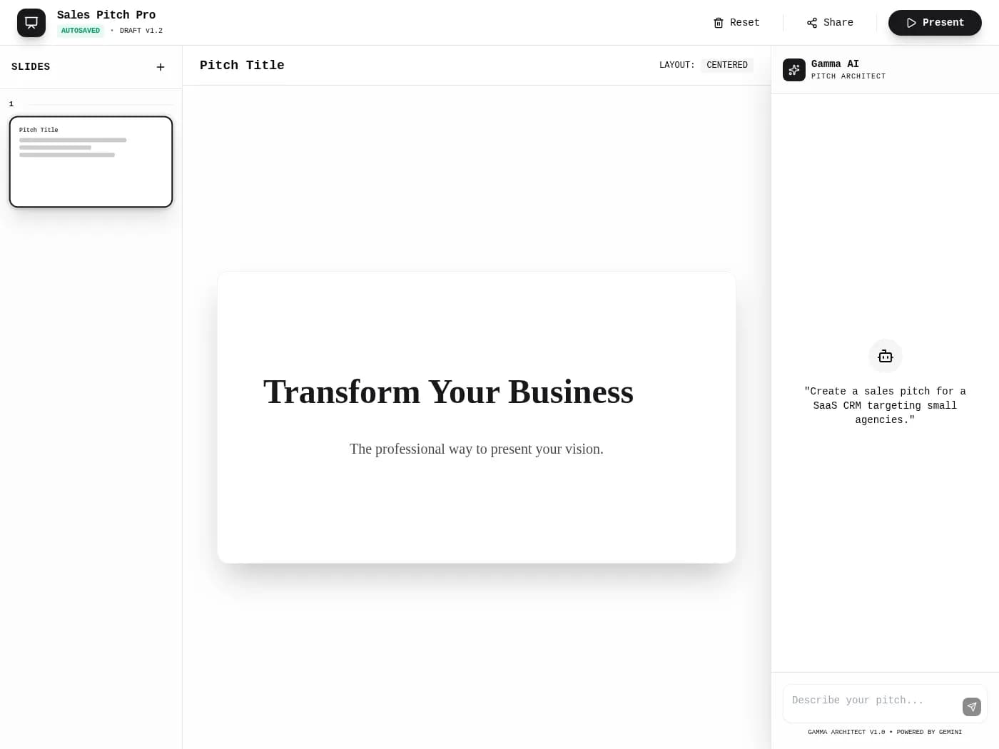 Sales Pitch Deck Pro