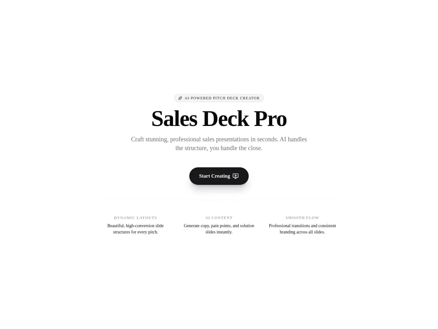 Sales Deck Pro