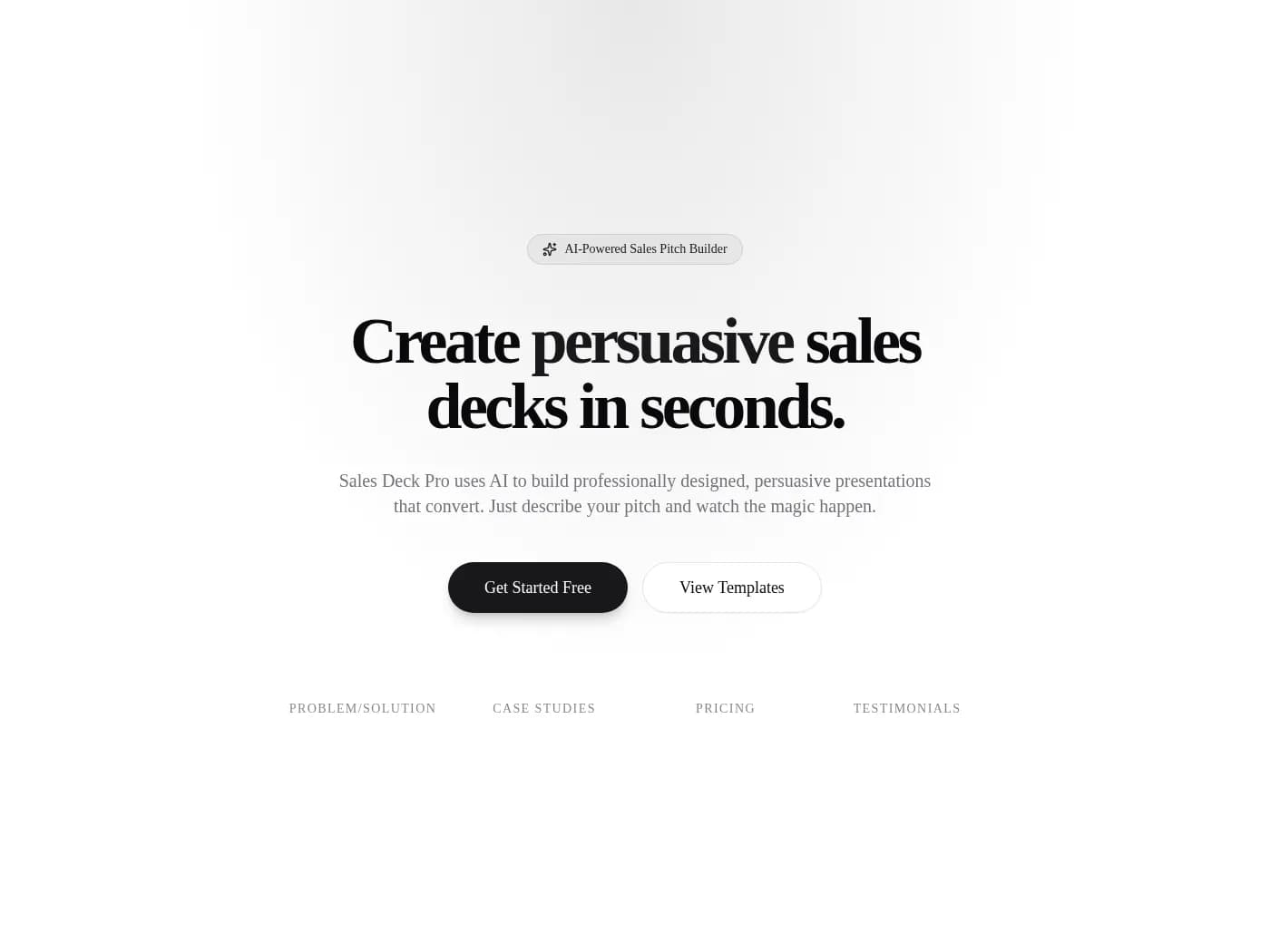 Sales Deck Pro