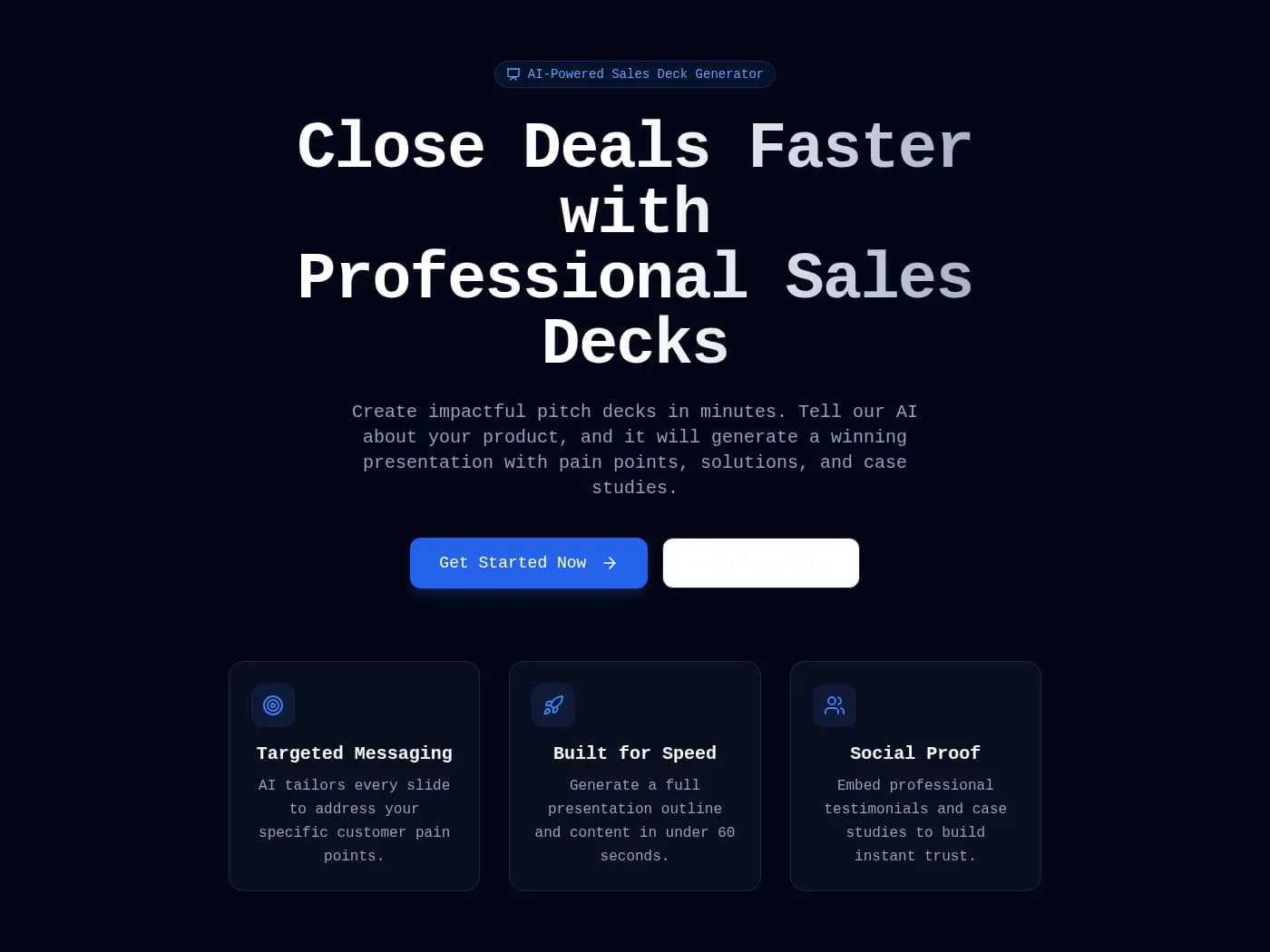 Sales Deck Pro