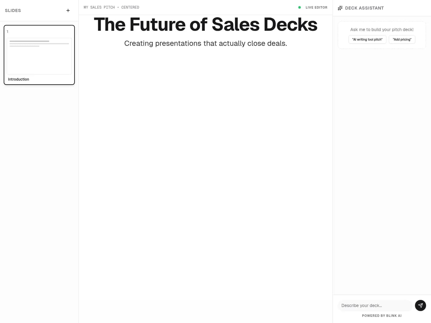 Sales Deck Pro