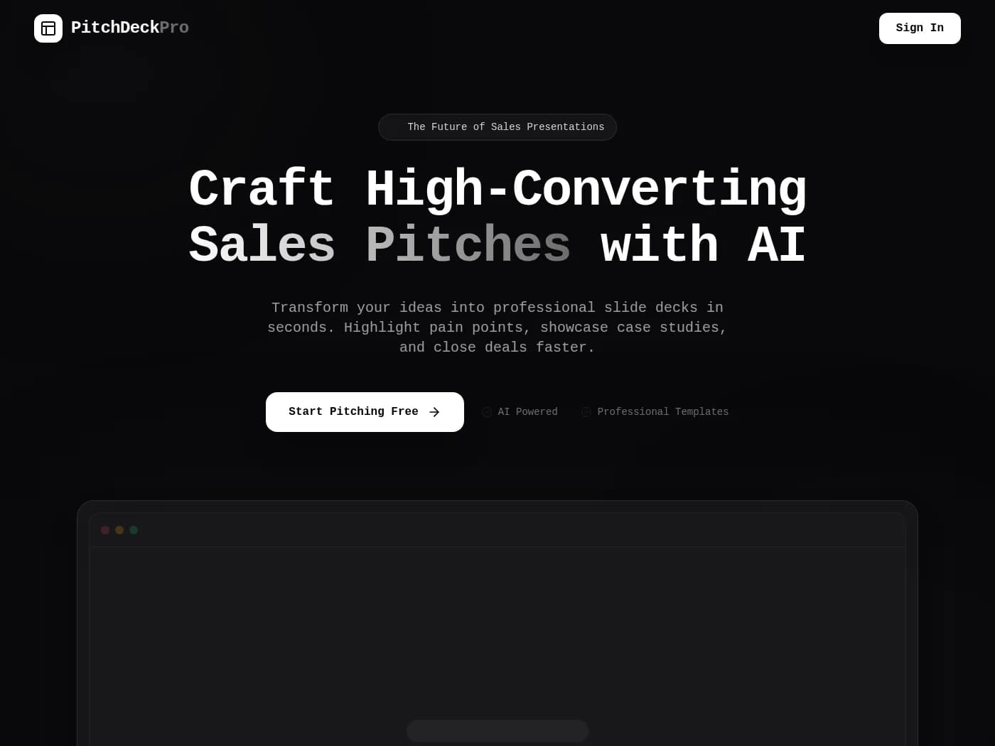 Sales Deck Pro